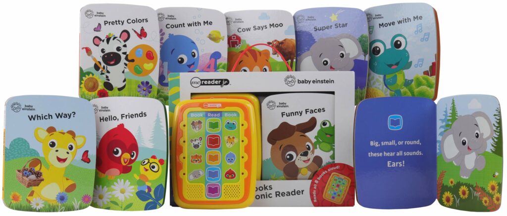 Baby Einstein Electronic Me Reader Jr and 8 Look and Find Sound Book ...